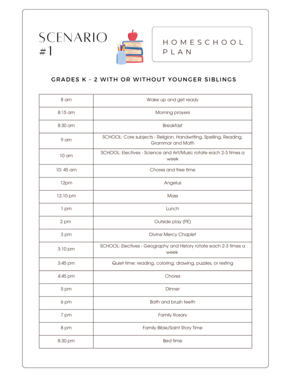 A Guide to Creating a Daily Homeschool Schedule - Ora et Schola