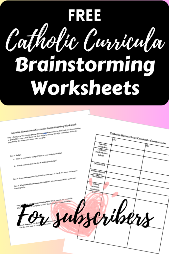 An Honest Comparison of the Best Catholic Homeschool Curricula - Ora Et ...