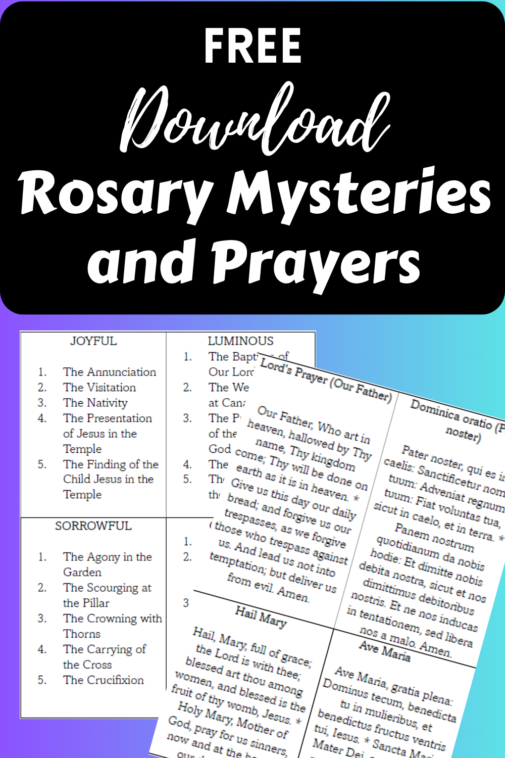 How to Pray the Rosary with Kids - Ora et Schola