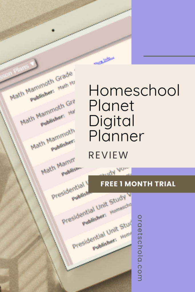 The Best Online Planner: Homeschool Planet Digital Planner Review - Ora ...